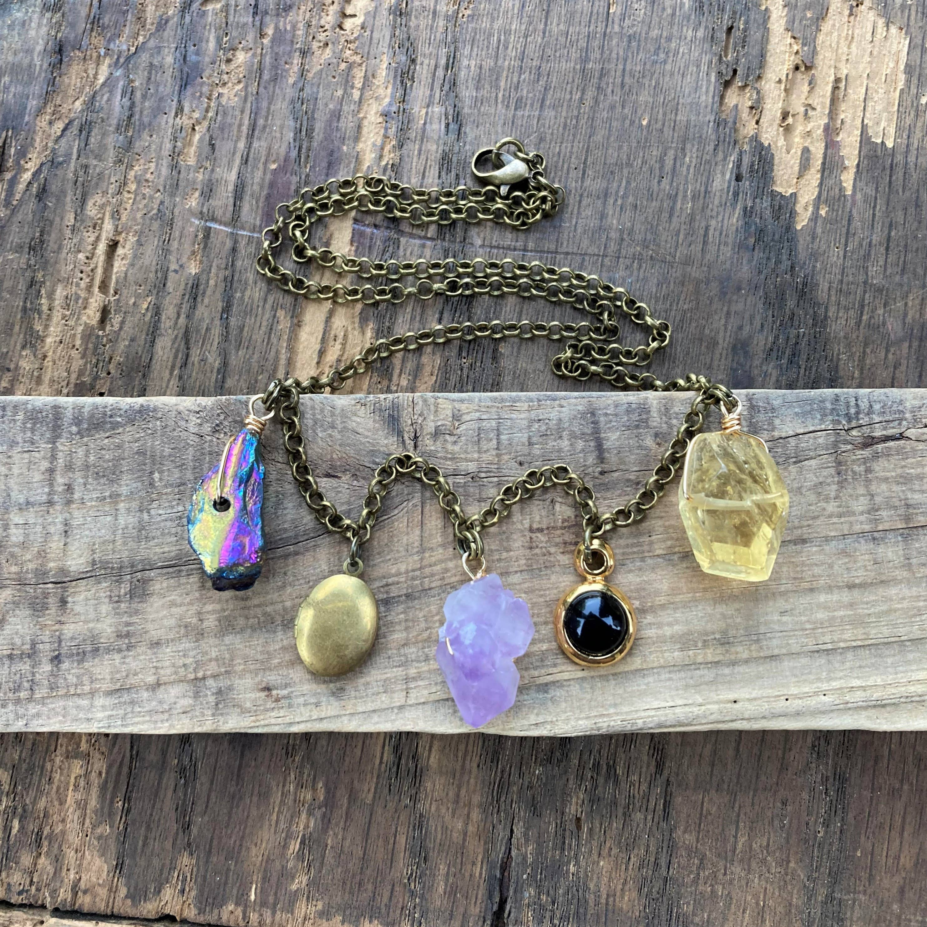 Amulet Crystal Statement Necklace | Wild Sparrow Co.